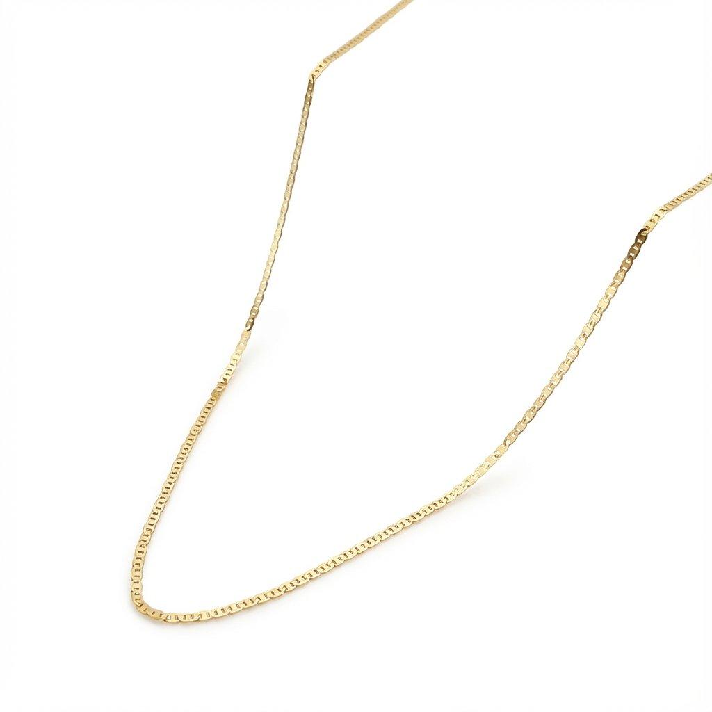 14 Ayar Altın İnce Barlı Zincir Kolye 55cm 840107 - Altın Plaza