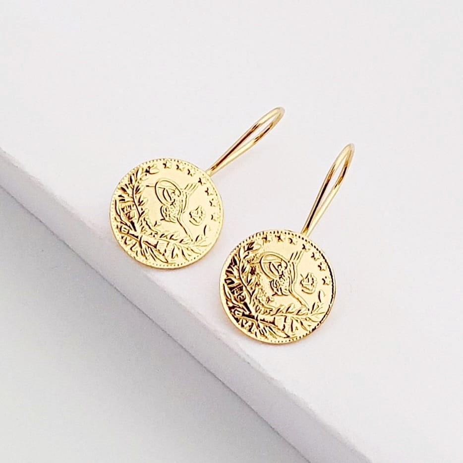 22 Ayar Reşat Altın Sallantılı Küpe KP10054 - Altın Plaza