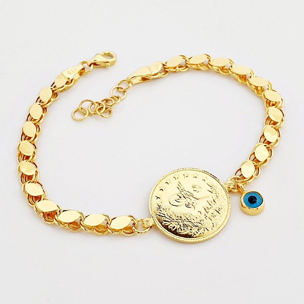 22 Ayar Reşat Yarımlı Altın Bileklik FB01943 - Altın Plaza