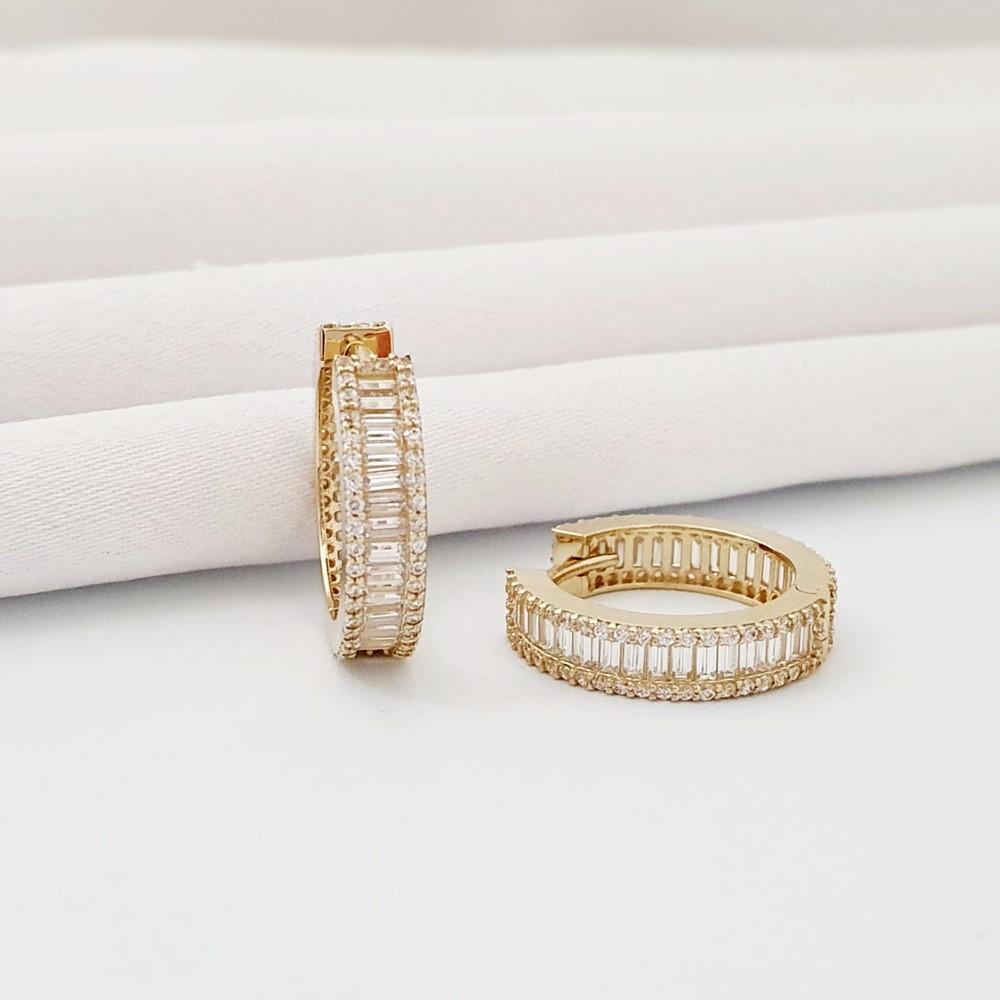 Baget 17mm Çap 14K Altın Halka Küpe KP07419 - Altın Plaza