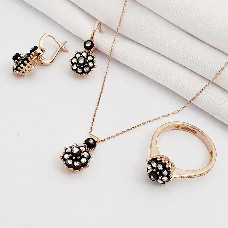 Elmas Efektli Mini Altın Set KL08396 - Altın Plaza